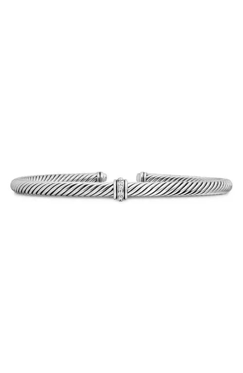 David Yurman Cable Classic Bracelet With Diamonds - Silver/diamond