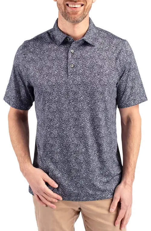 Cutter & Buck Pike Constellation Print Performance Polo - Black