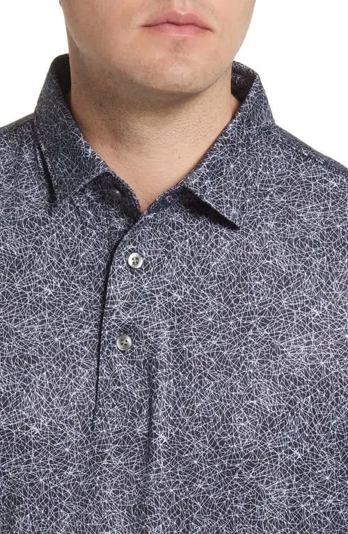Cutter & Buck Pike Constellation Print Performance Polo - Black