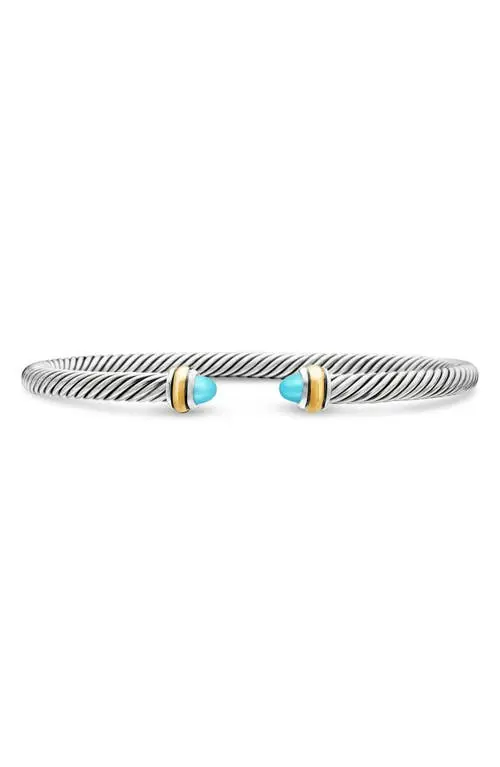 David Yurman Cable Classic Bracelet With Semiprecious Stones - Turquoise