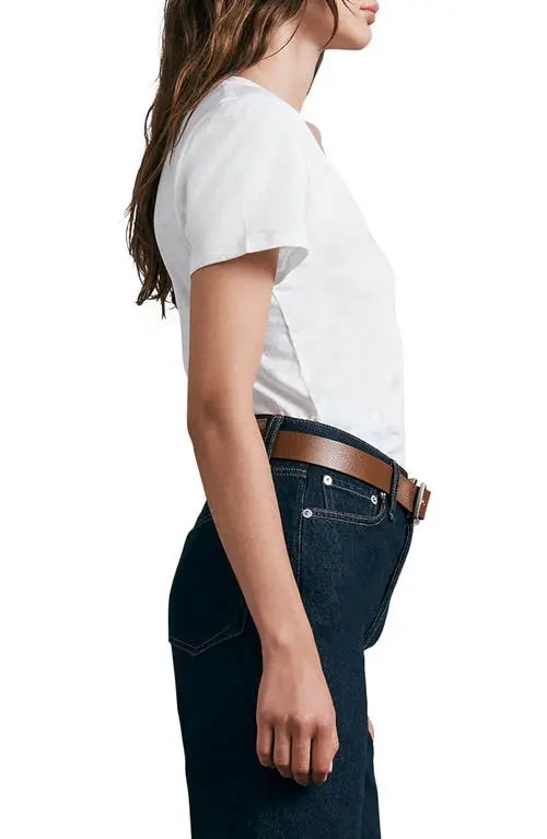 Rag & Bone The Vee Slub Cotton T-shirt - Brightwht