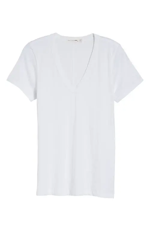 Rag & Bone The Vee Slub Cotton T-shirt - Brightwht