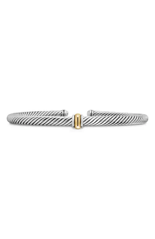 David Yurman Classic Cable Station Bracelet - Silver/yellow Gold