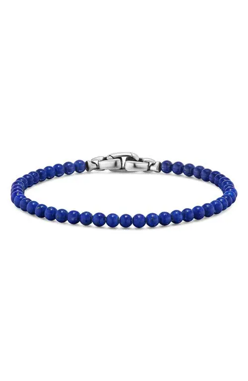 David Yurman Spiritual Beads Bracelet - Silver/ Lapis
