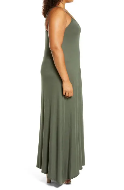 Loveappella A-line Maxi Dress - Olive