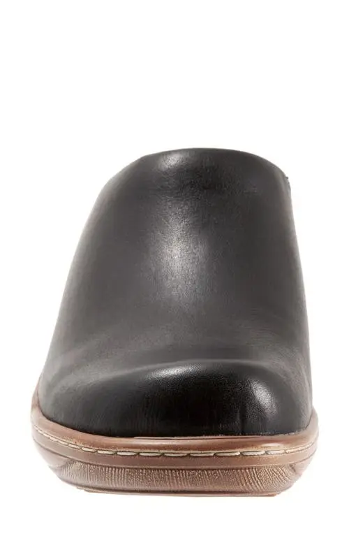 Softwalk Madison Clog - Black Leather