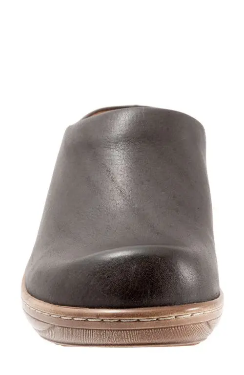 Softwalk Madison Clog - Dark Grey Leather