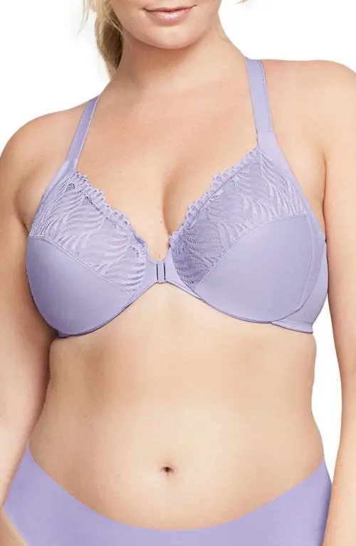 GLAMORISE Wonderwire® Front Close T-back Underwire Bra - Soft Lilac