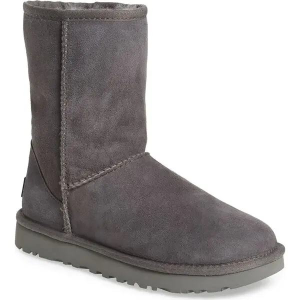 UGG Classic Ii Shearling Lined Short Boot - Grey Suede