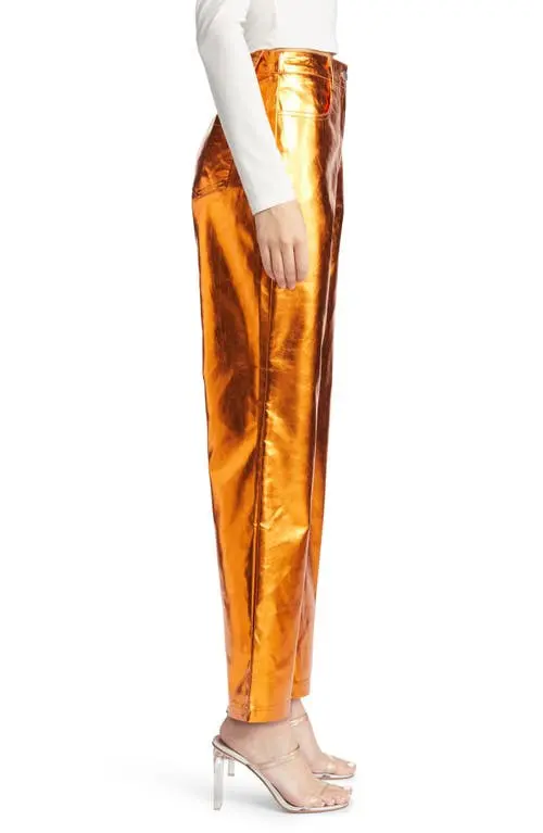 AMY LYNN Shiny Straight Leg Pants