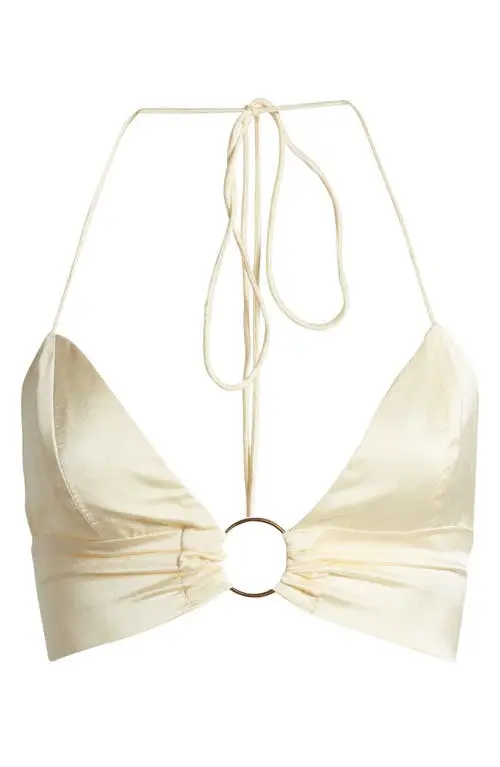 AMY LYNN Ibiza Satin Halter Top - Beige
