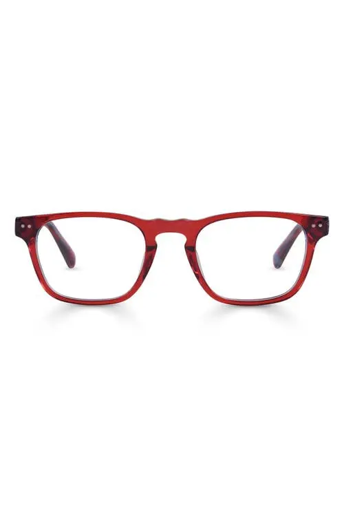 Eyebobs Old Sport 47mm Rectangular Reading Glasses - Red Layer
