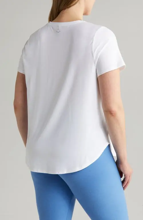 Beyond Yoga On The Down Low Jersey T-shirt - Cloud White