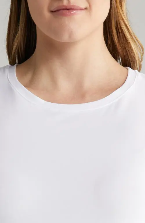 Beyond Yoga On The Down Low Jersey T-shirt - Cloud White