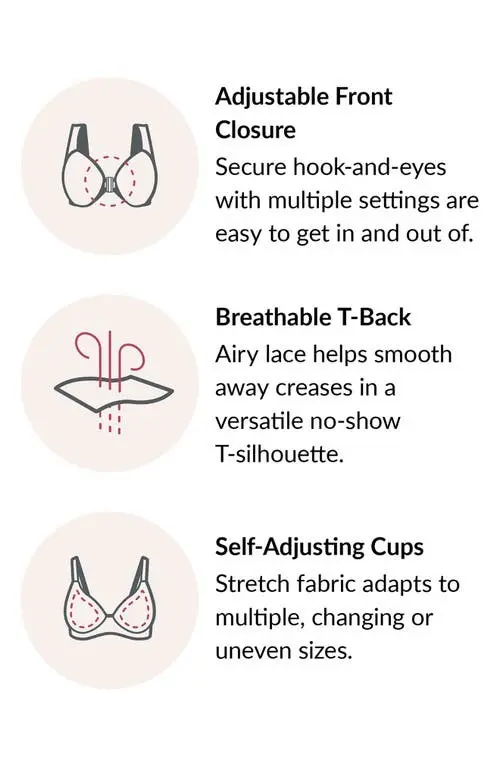 GLAMORISE Front-close Comfort Bra - Cafe