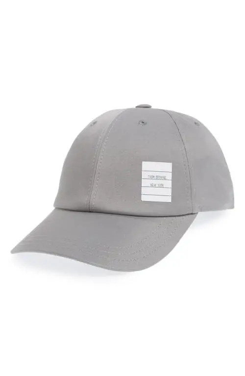 Thom Browne Twill Baseball Cap - Med Grey