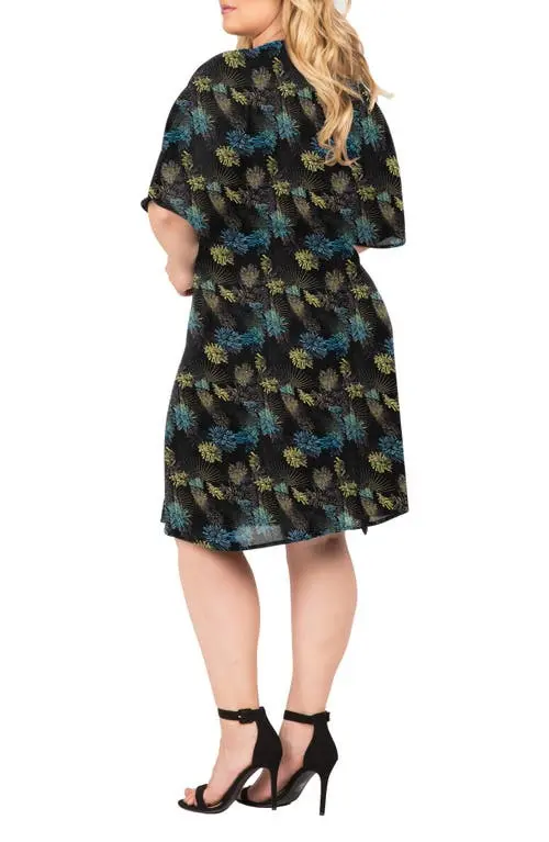 STANDARDS & PRACTICES Candice Georgette Wrap Dress - Black Sparkler
