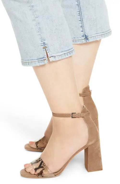 SLINK JEANS Distressed Crop Straight Leg Jeans - Louise
