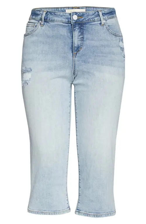 SLINK JEANS Distressed Crop Straight Leg Jeans - Louise