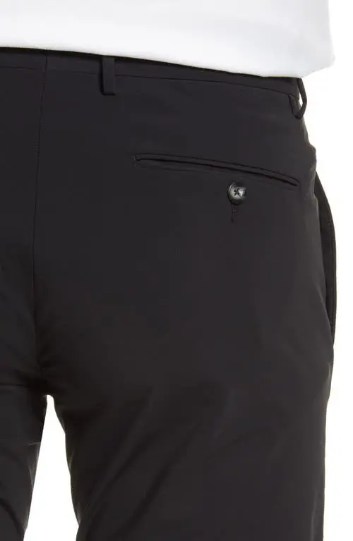 Zanella Active Stretch Flat Front Trousers - Black