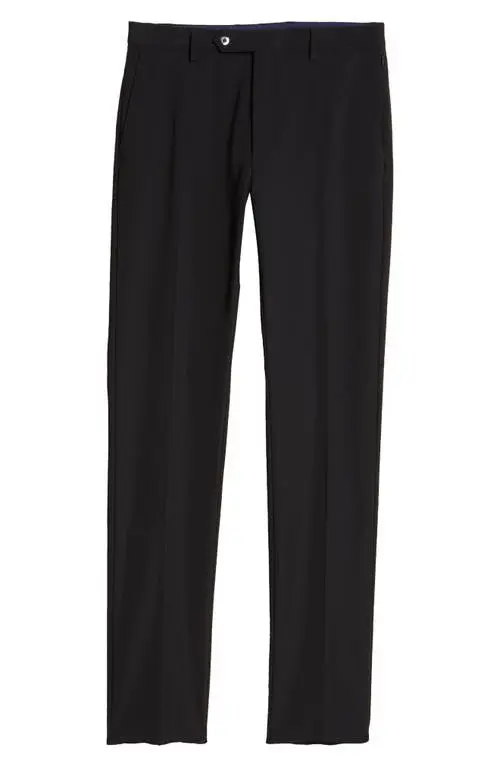 Zanella Active Stretch Flat Front Trousers - Black