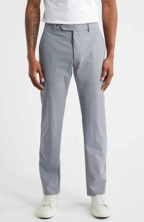Zanella Active Stretch Flat Front Trousers - Light Grey 2
