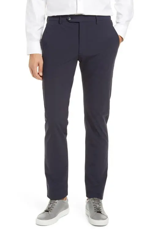 Zanella Active Stretch Flat Front Trousers - Navy