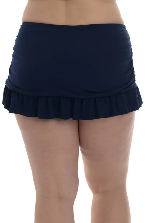La Blanca Island Goddess Skirted Bikini Bottoms - Indigo