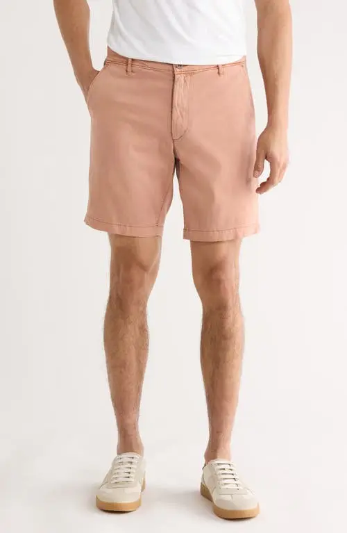 Ag Wanderer 8.5-inch Stretch Cotton Chino Shorts - Sulfur Faded Salmon