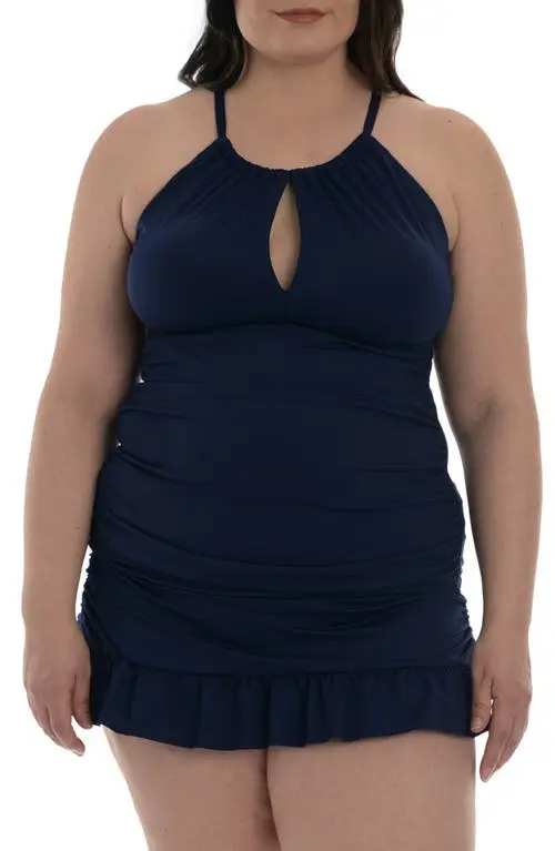 La Blanca Island Goddess Tankini Top - Indigo