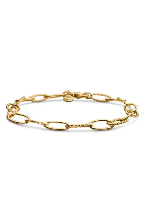 David Yurman 18k Stax Oval Link Bracelet - Yellow Gold