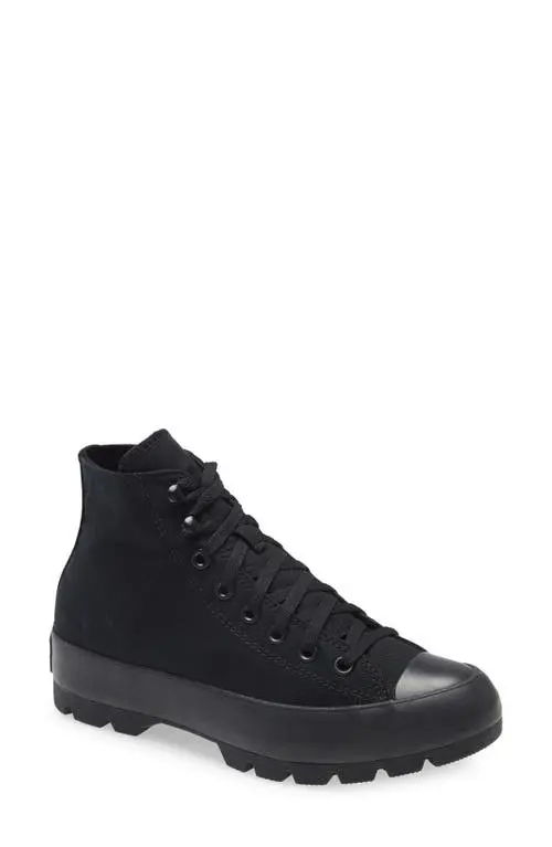 CONVERSE Gender Inclusive Chuck Taylor® All Star® Lugged High Top Sneaker - Black/black/black