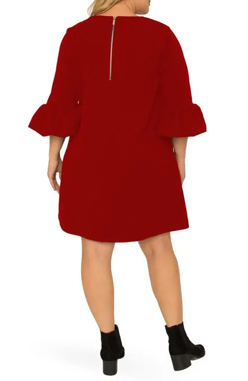 STANDARDS & PRACTICES Stella Crepe Knit Dress - Brick