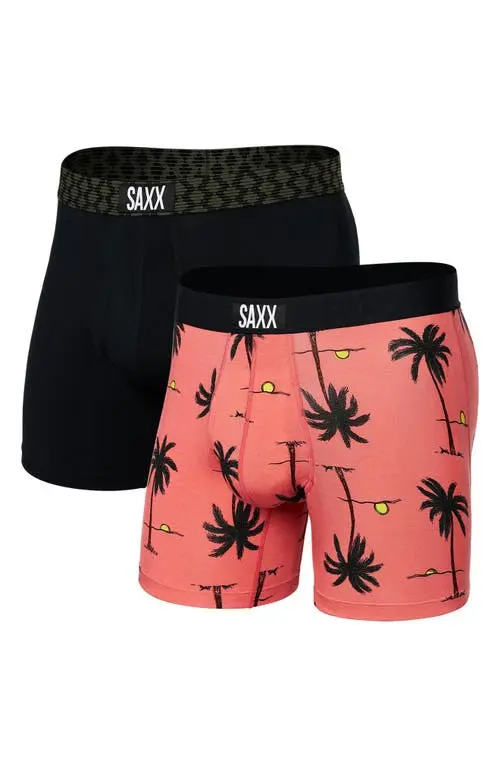 SAXX Assorted 2-pack Ultra Super Soft Boxer Briefs - Sunrise Sunset/check