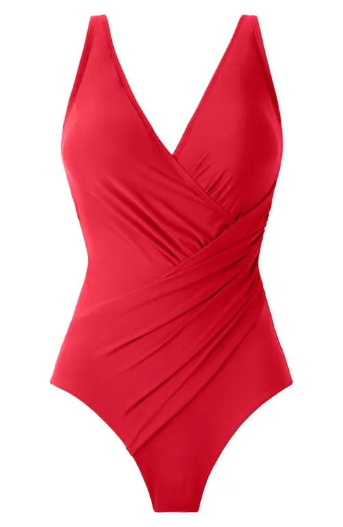 Miraclesuit Oceanus Solid One-piece Swimsuit - Poppy