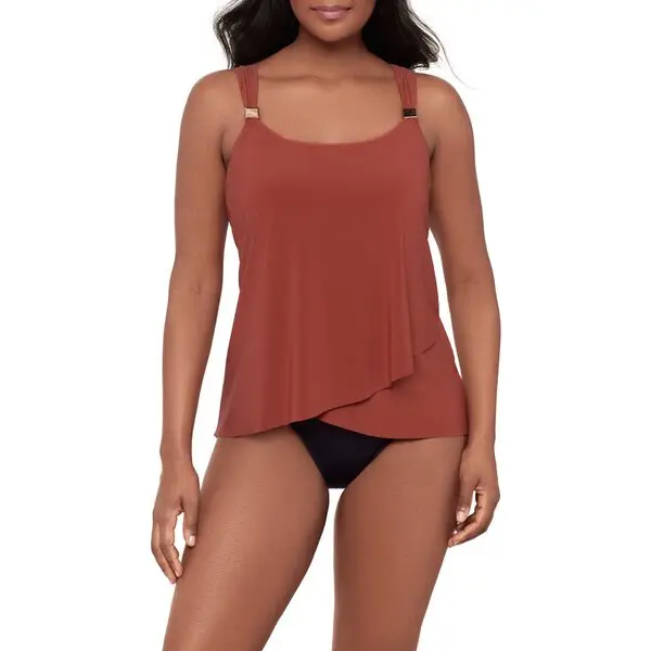 Miraclesuit Razzle Dazzle Underwire Tankini Top - Terra