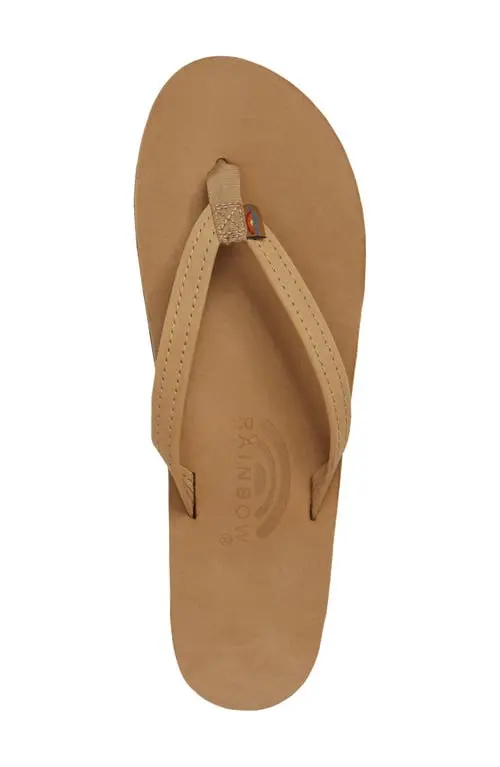 Rainbow Narrow Strap Sandal - Sierra Brown