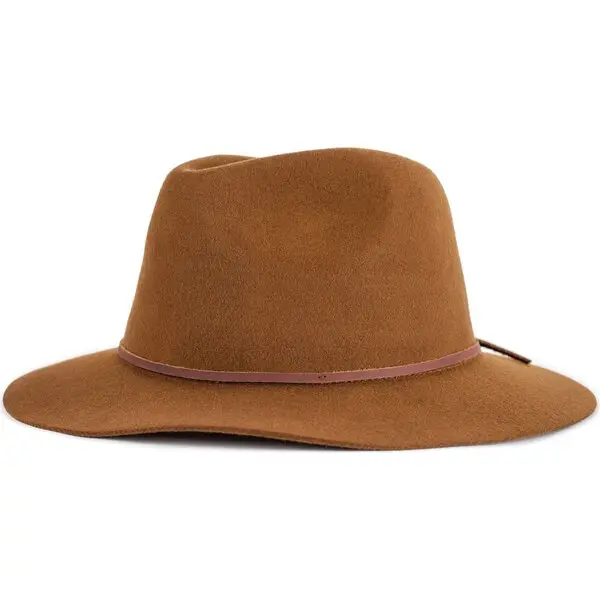 Brixton Wesley Wool Fedora - Caramel