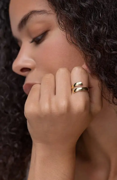 Bony Levy 14k Gold Beveled Edge Bypass Ring - 14k Yellow Gold
