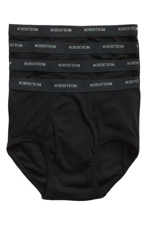 Nordstrom 4-pack Supima® Cotton Briefs - Black
