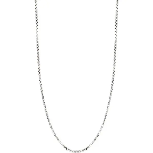 Bony Levy 14k Gold Box Chain Necklace - White Gold
