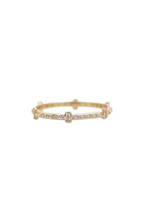 Armenta Sueno Baguette Sapphire & Diamond Ring - Yellow Gold