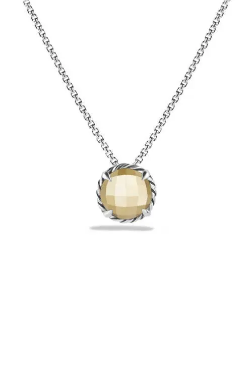 David Yurman Petite Chatelaine® 18k Yellow Gold & Pendant Necklace - Gold Dome