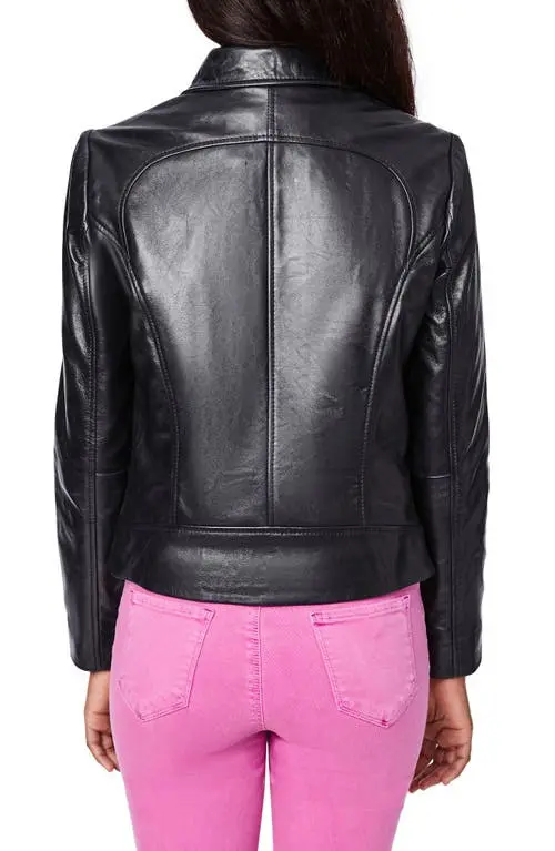 Bernardo Lambskin Leather Jacket - Black