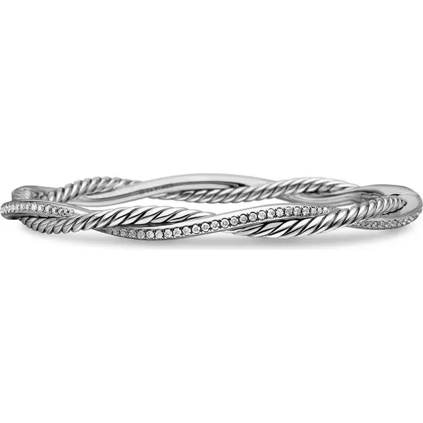 David Yurman Petite Infinity Pavé Diamond Bracelet - Diamond/ Silver