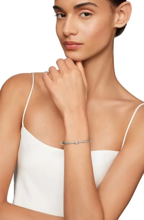 David Yurman Petite X Center Station Bracelet - Diamond/silver