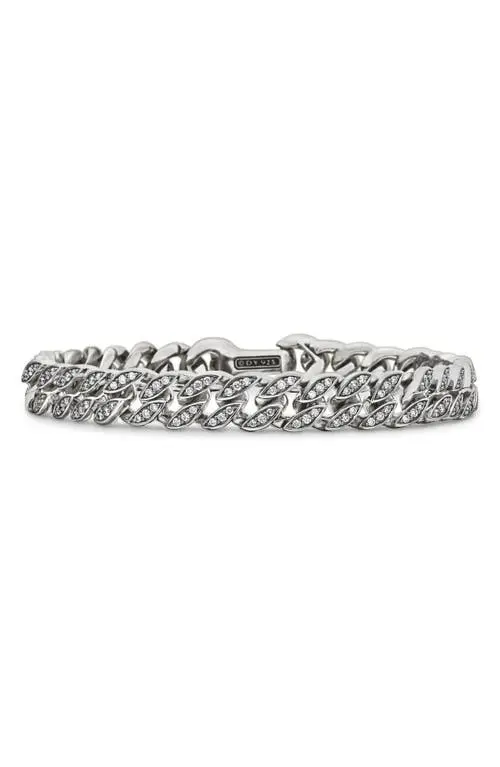 David Yurman Pavé Chain Bracelet - Silver Pave/white Diamond