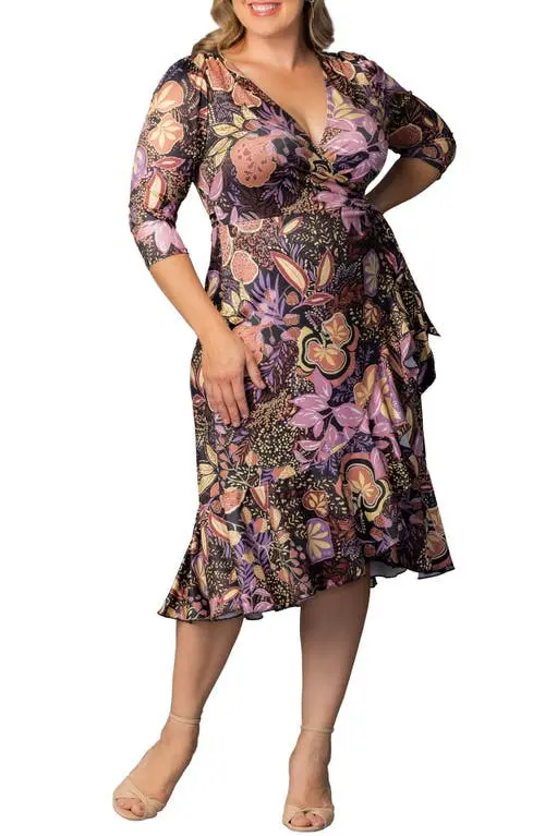 KIYONNA Flirty Flounce Wrap Dress - Wonderland