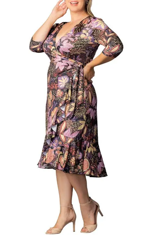 KIYONNA Flirty Flounce Wrap Dress - Wonderland