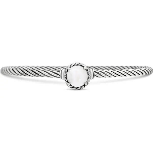 David Yurman Petite Chatelaine® Bracelet In Sterling With Semiprecious Stone - Pearl